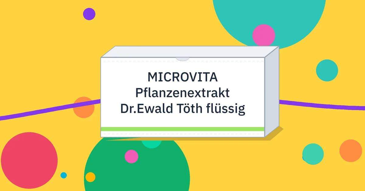 Symbolbild: Packung mit der Aufschrift MICROVITA Pflanzenextrakt Dr.Ewald Töth flüssig (PZN 12477003) – Verfügbarkeit und Bezug in Apotheken in Frankfurt am Main