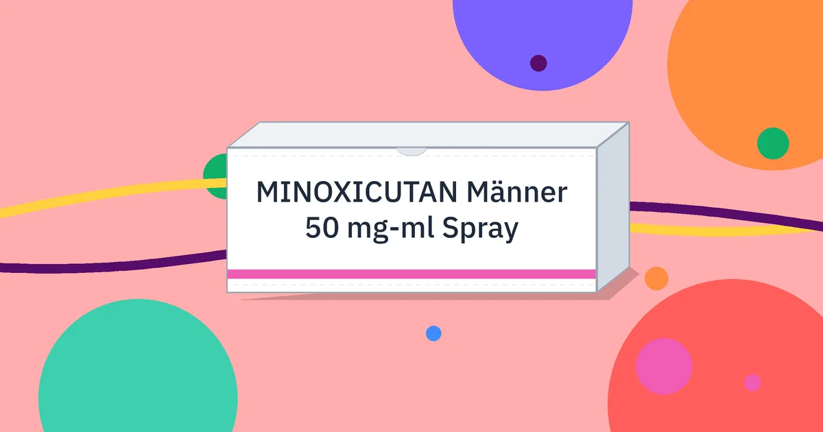 Symbolbild: Packung mit der Aufschrift MINOXICUTAN Männer 50 mg-ml Spray (PZN 12724766) – Verfügbarkeit und Bezug in Apotheken in Frankfurt am Main