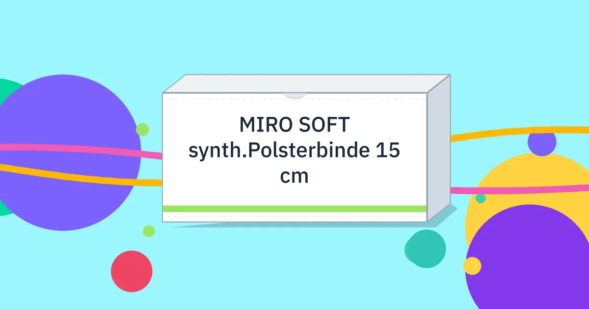 Symbolbild: Packung mit der Aufschrift MIRO SOFT synth.Polsterbinde 15 cm (PZN 02849509) – Verfügbarkeit und Bezug in Apotheken in Frankfurt am Main