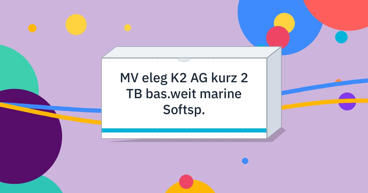 Symbolbild: Packung mit der Aufschrift MV eleg K2 AG kurz 2 TB bas.weit marine Softsp. (PZN 14608610) – Verfügbarkeit und Bezug in Apotheken in Frankfurt am Main