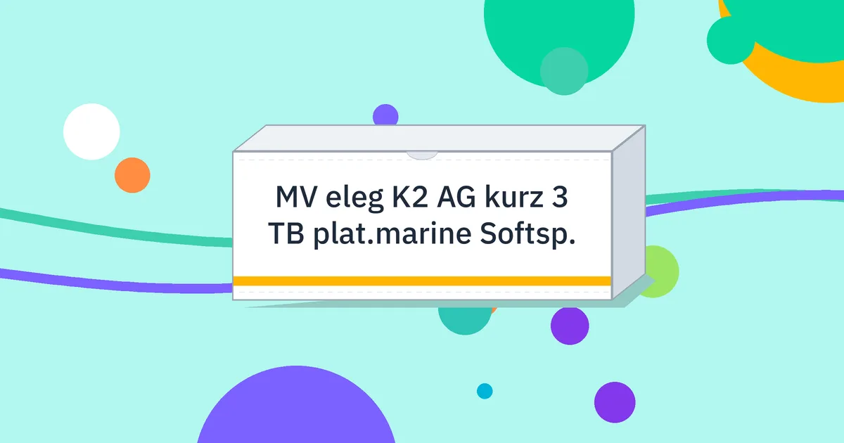 Symbolbild: Packung mit der Aufschrift MV eleg K2 AG kurz 3 TB plat.marine Softsp. (PZN 14605072) – Verfügbarkeit und Bezug in Apotheken in Frankfurt am Main