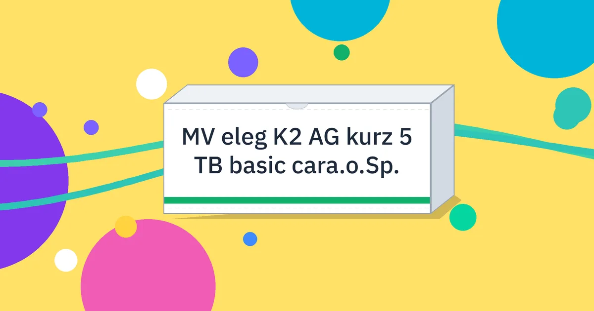 Symbolbild: Packung mit der Aufschrift MV eleg K2 AG kurz 5 TB basic cara.o.Sp. (PZN 00195050) – Verfügbarkeit und Bezug in Apotheken in Frankfurt am Main