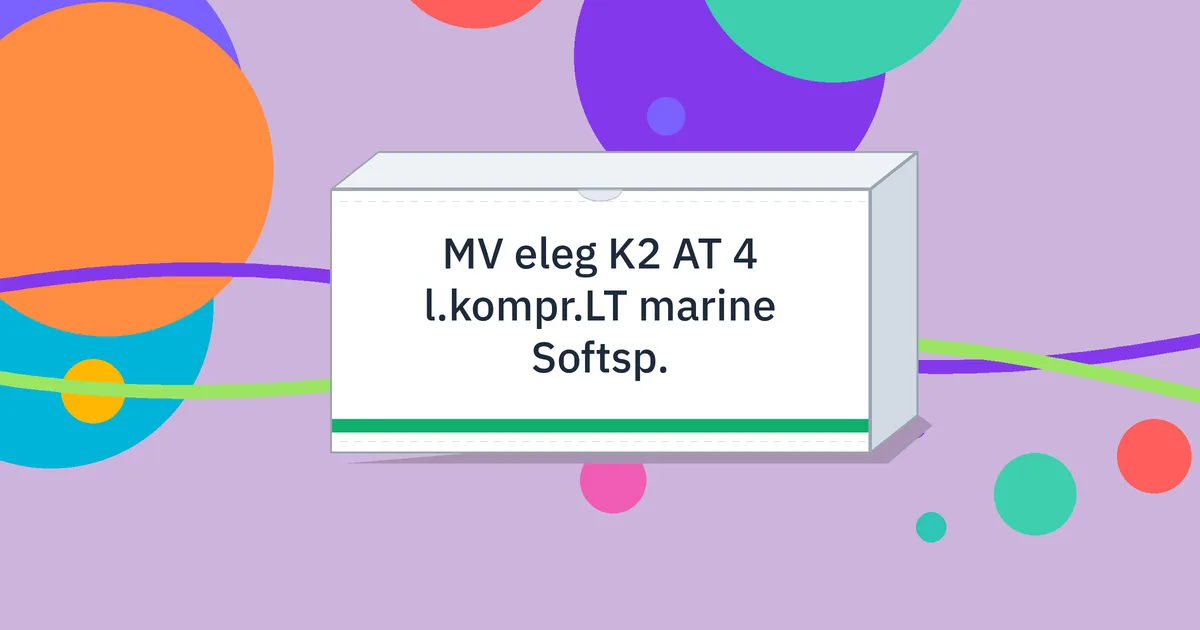 Symbolbild: Packung mit der Aufschrift MV eleg K2 AT 4 l.kompr.LT marine Softsp. (PZN 15286077) – Verfügbarkeit und Bezug in Apotheken in Frankfurt am Main