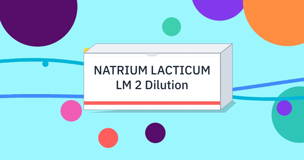 Symbolbild: Packung mit der Aufschrift NATRIUM LACTICUM LM 2 Dilution (PZN 12964677) – Verfügbarkeit und Bezug in Apotheken in Frankfurt am Main