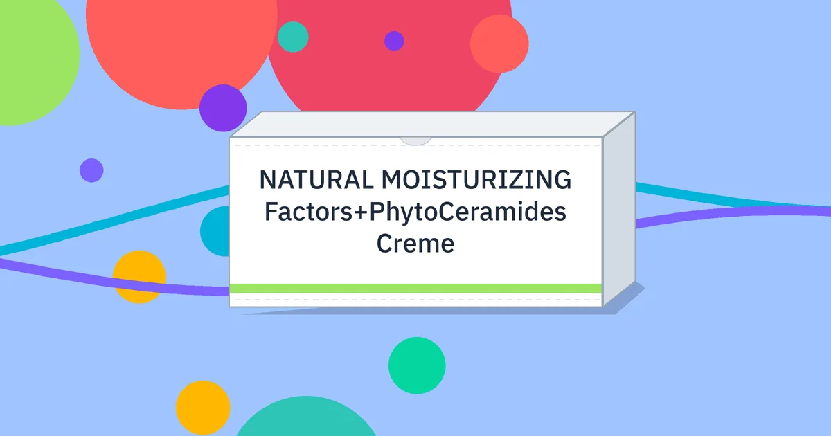 Symbolbild: Packung mit der Aufschrift NATURAL MOISTURIZING Factors+PhytoCeramides Creme (PZN 19163265) – Verfügbarkeit und Bezug in Apotheken in Frankfurt am Main