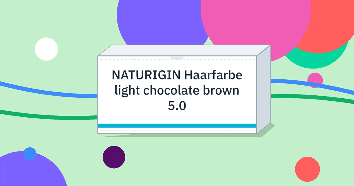 Symbolbild: Packung mit der Aufschrift NATURIGIN Haarfarbe light chocolate brown 5.0 (PZN 18107916) – Verfügbarkeit und Bezug in Apotheken in Frankfurt am Main