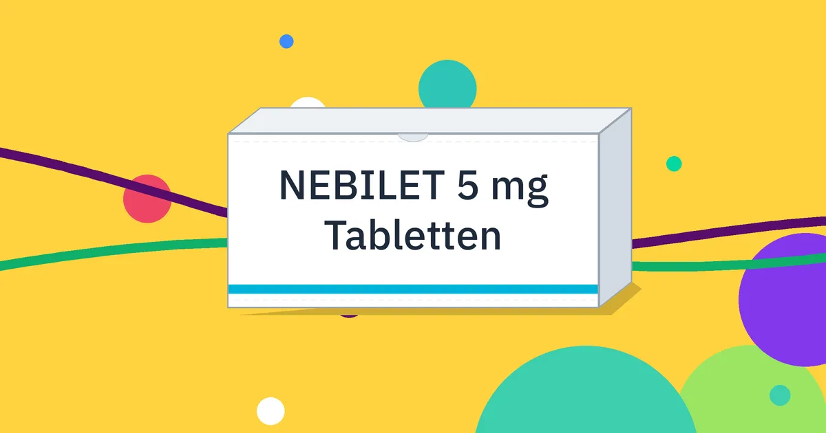 Symbolbild: Packung mit der Aufschrift NEBILET 5 mg Tabletten (PZN 17969337) – Verfügbarkeit und Bezug in Apotheken in Frankfurt am Main