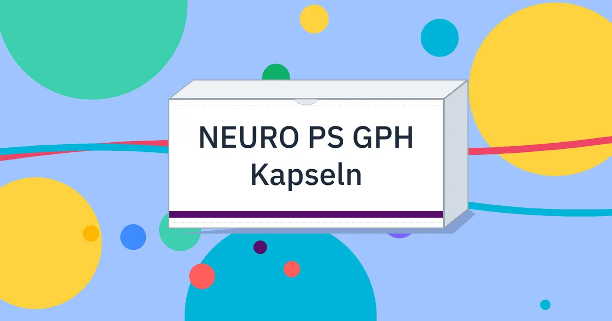 Symbolbild: Packung mit der Aufschrift NEURO PS GPH Kapseln (PZN 09323354) – Verfügbarkeit und Bezug in Apotheken in Frankfurt am Main