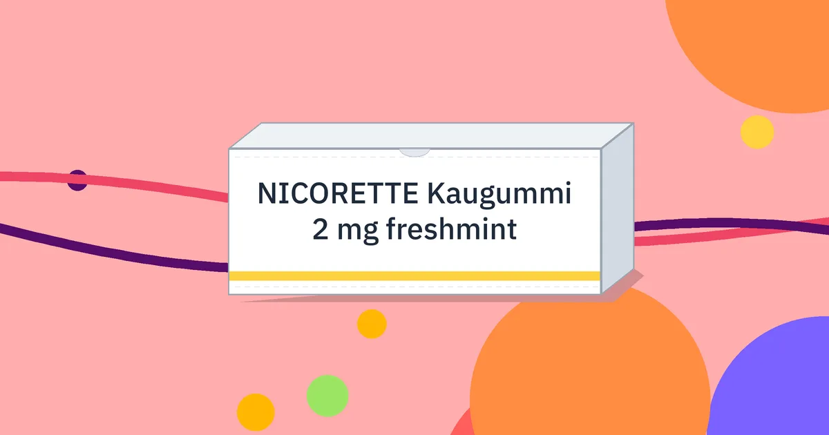 Symbolbild: Packung mit der Aufschrift NICORETTE Kaugummi 2 mg freshmint (PZN 18039391) – Verfügbarkeit und Bezug in Apotheken in Frankfurt am Main