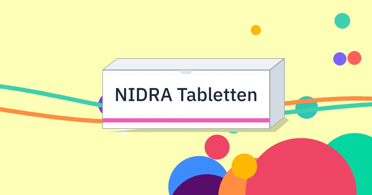 Symbolbild: Packung mit der Aufschrift NIDRA Tabletten (PZN 15530442) – Verfügbarkeit und Bezug in Apotheken in Frankfurt am Main