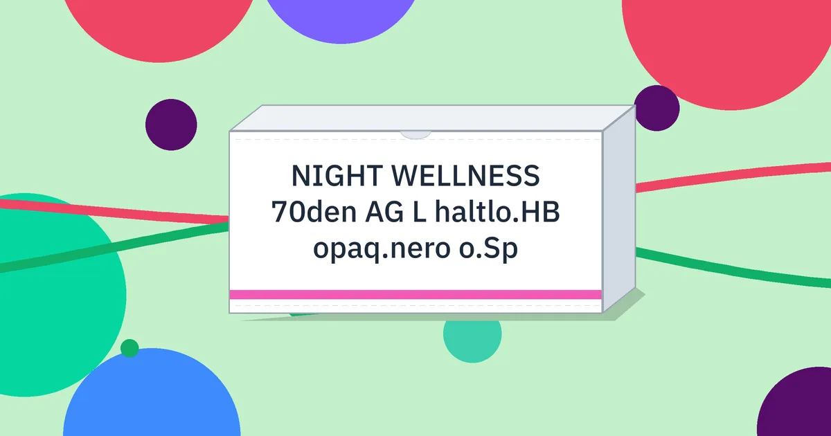 Symbolbild: Packung mit der Aufschrift NIGHT WELLNESS 70den AG L haltlo.HB opaq.nero o.Sp (PZN 16175121) – Verfügbarkeit und Bezug in Apotheken in Frankfurt am Main