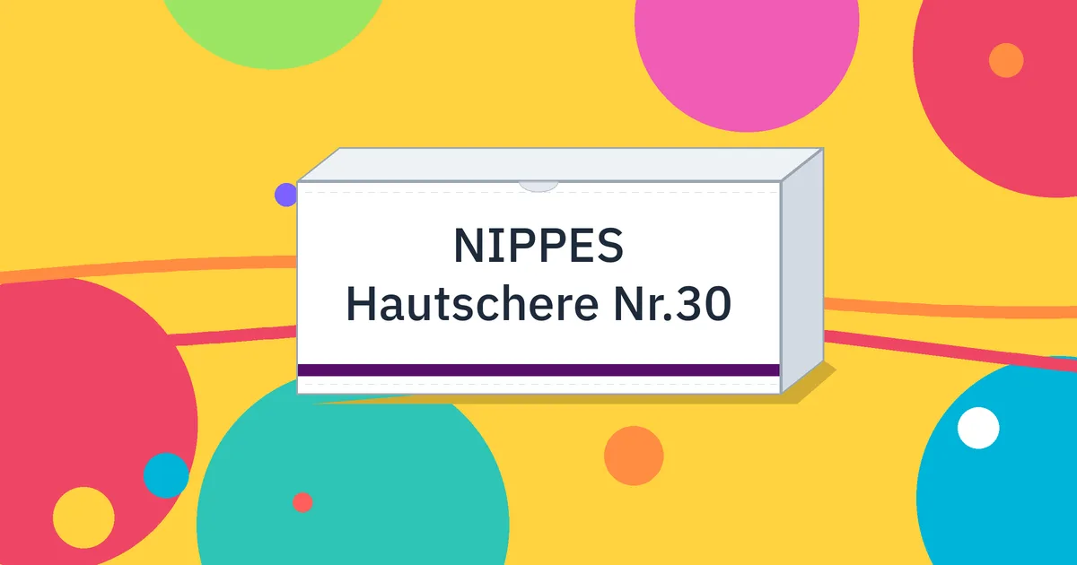 Symbolbild: Packung mit der Aufschrift NIPPES Hautschere Nr.30 (PZN 01653141) – Verfügbarkeit und Bezug in Apotheken in Frankfurt am Main