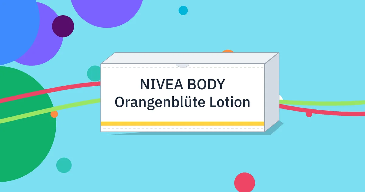 Symbolbild: Packung mit der Aufschrift NIVEA BODY Orangenblüte Lotion (PZN 18206802) – Verfügbarkeit und Bezug in Apotheken in Frankfurt am Main