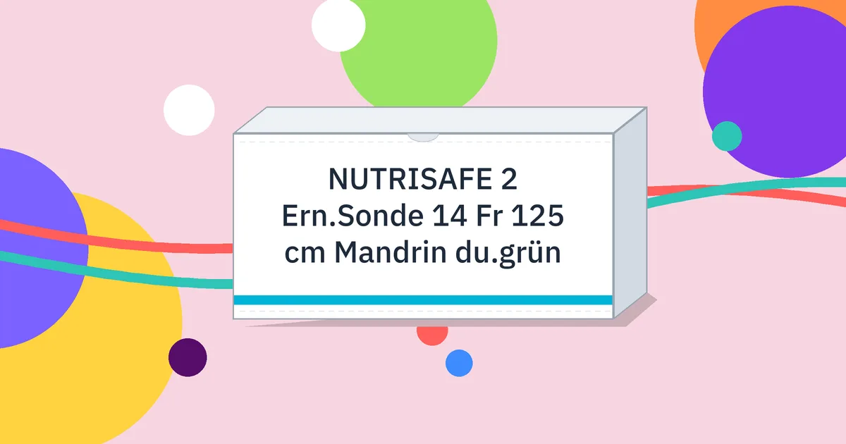 Symbolbild: Packung mit der Aufschrift NUTRISAFE 2 Ern.Sonde 14 Fr 125 cm Mandrin du.grün (PZN 12907550) – Verfügbarkeit und Bezug in Apotheken in Frankfurt am Main
