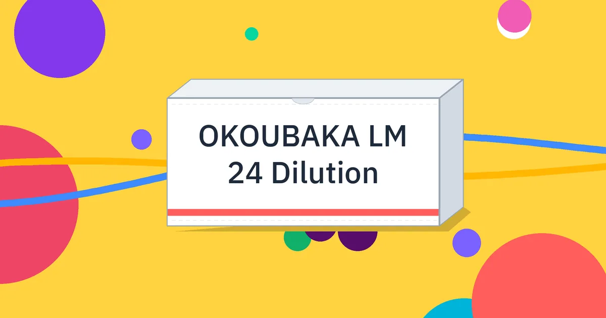 Symbolbild: Packung mit der Aufschrift OKOUBAKA LM 24 Dilution (PZN 08807073) – Verfügbarkeit und Bezug in Apotheken in Frankfurt am Main