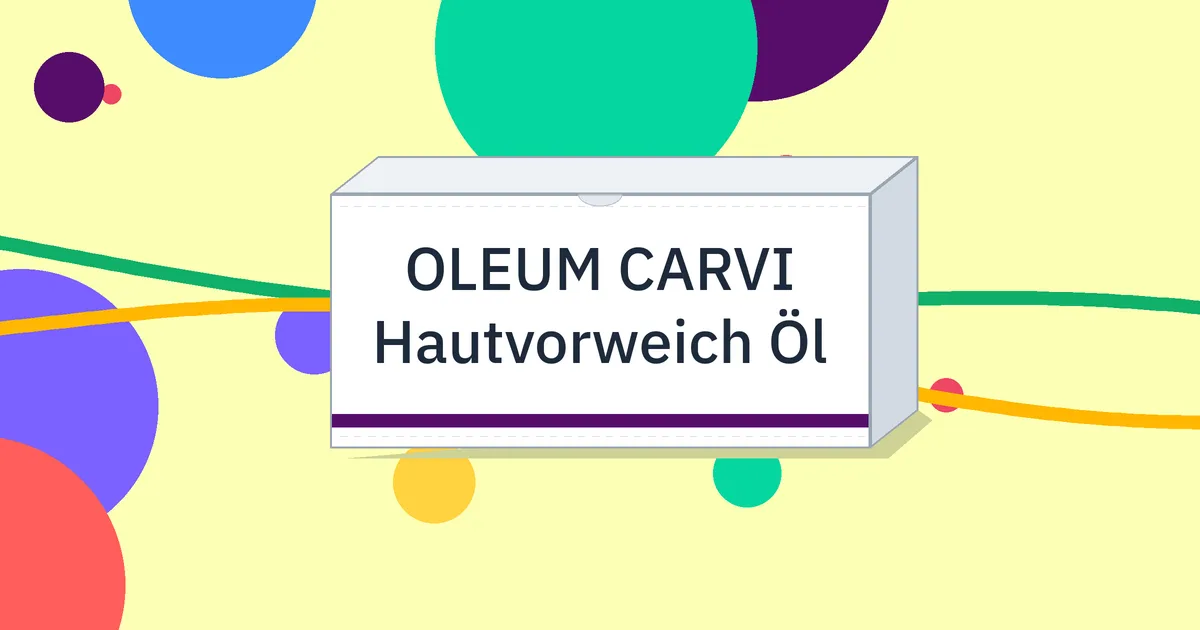 Symbolbild: Packung mit der Aufschrift OLEUM CARVI Hautvorweich Öl (PZN 07364863) – Verfügbarkeit und Bezug in Apotheken in Frankfurt am Main