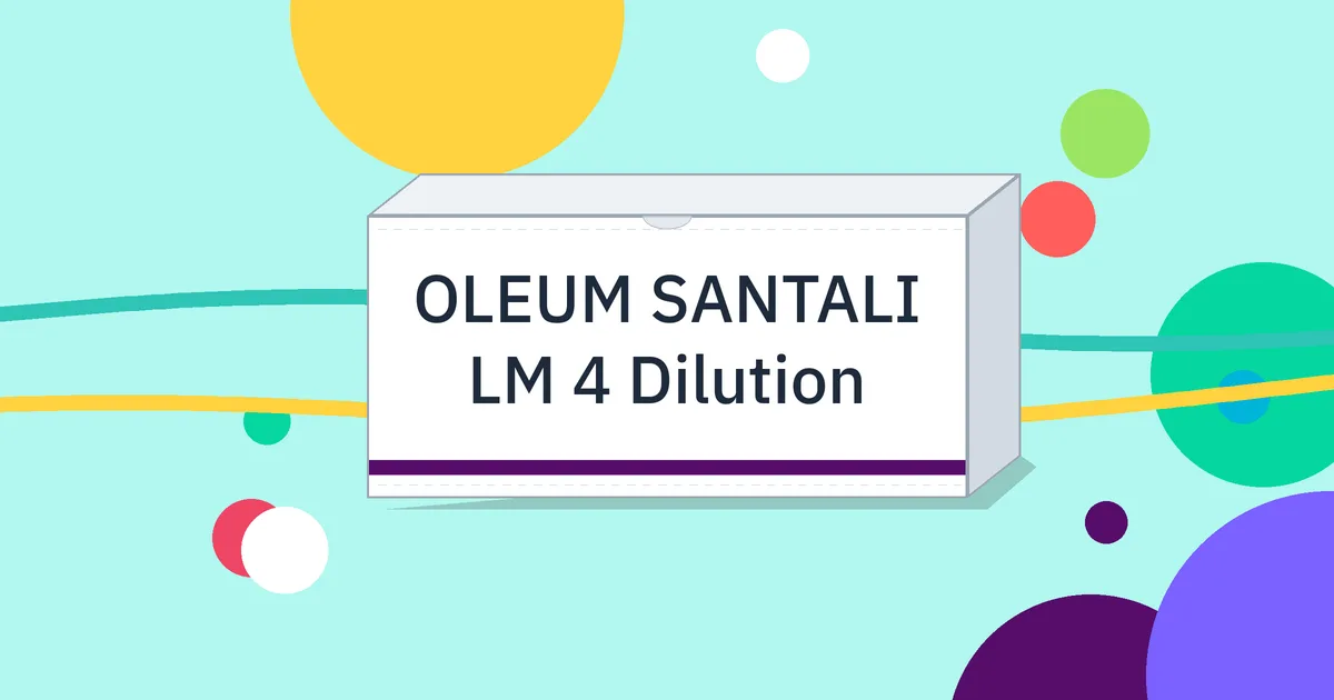 Symbolbild: Packung mit der Aufschrift OLEUM SANTALI LM 4 Dilution (PZN 13623174) – Verfügbarkeit und Bezug in Apotheken in Frankfurt am Main