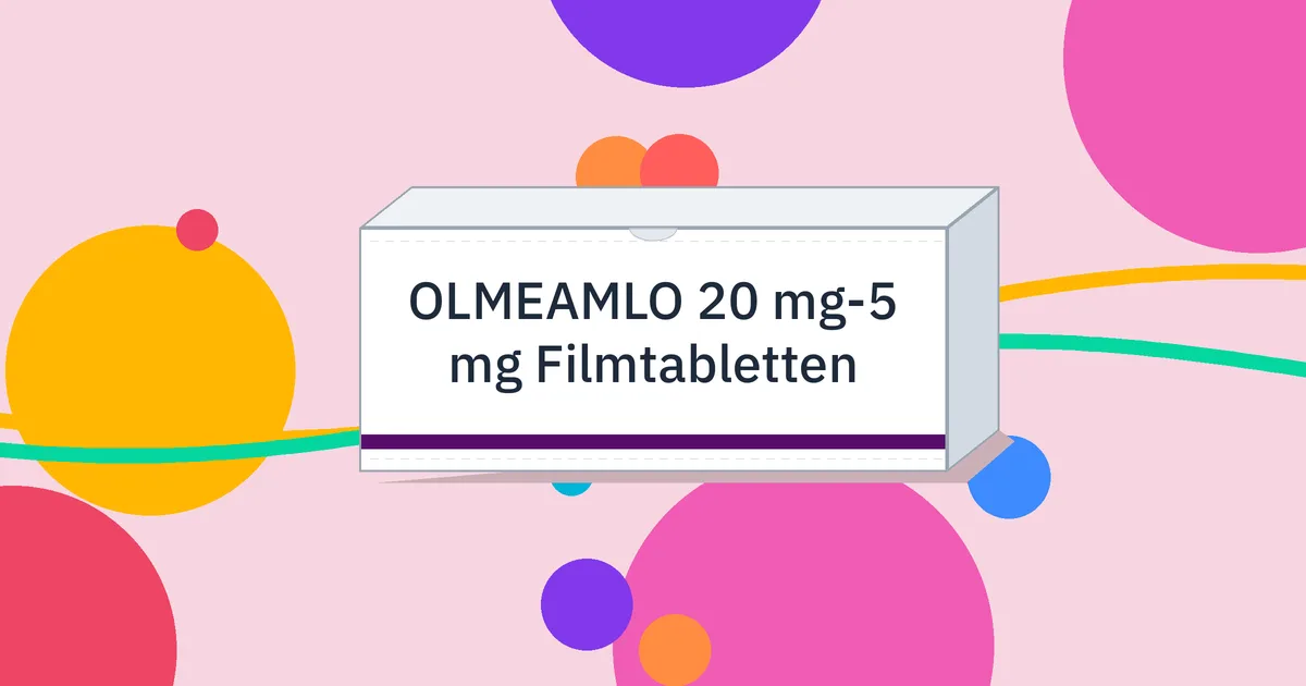 Symbolbild: Packung mit der Aufschrift OLMEAMLO 20 mg-5 mg Filmtabletten (PZN 13724389) – Verfügbarkeit und Bezug in Apotheken in Frankfurt am Main