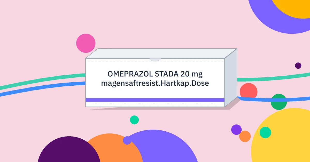 Symbolbild: Packung mit der Aufschrift OMEPRAZOL STADA 20 mg magensaftresist.Hartkap.Dose (PZN 00343941) – Verfügbarkeit und Bezug in Apotheken in Frankfurt am Main