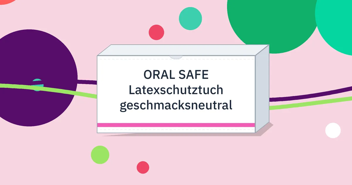 Symbolbild: Packung mit der Aufschrift ORAL SAFE Latexschutztuch geschmacksneutral (PZN 18654340) – Verfügbarkeit und Bezug in Apotheken in Frankfurt am Main