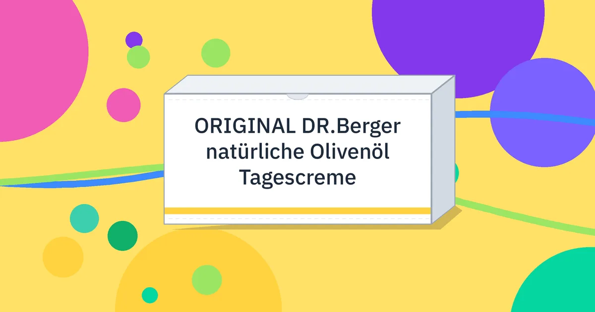 Symbolbild: Packung mit der Aufschrift ORIGINAL DR.Berger natürliche Olivenöl Tagescreme (PZN 13705682) – Verfügbarkeit und Bezug in Apotheken in Frankfurt am Main