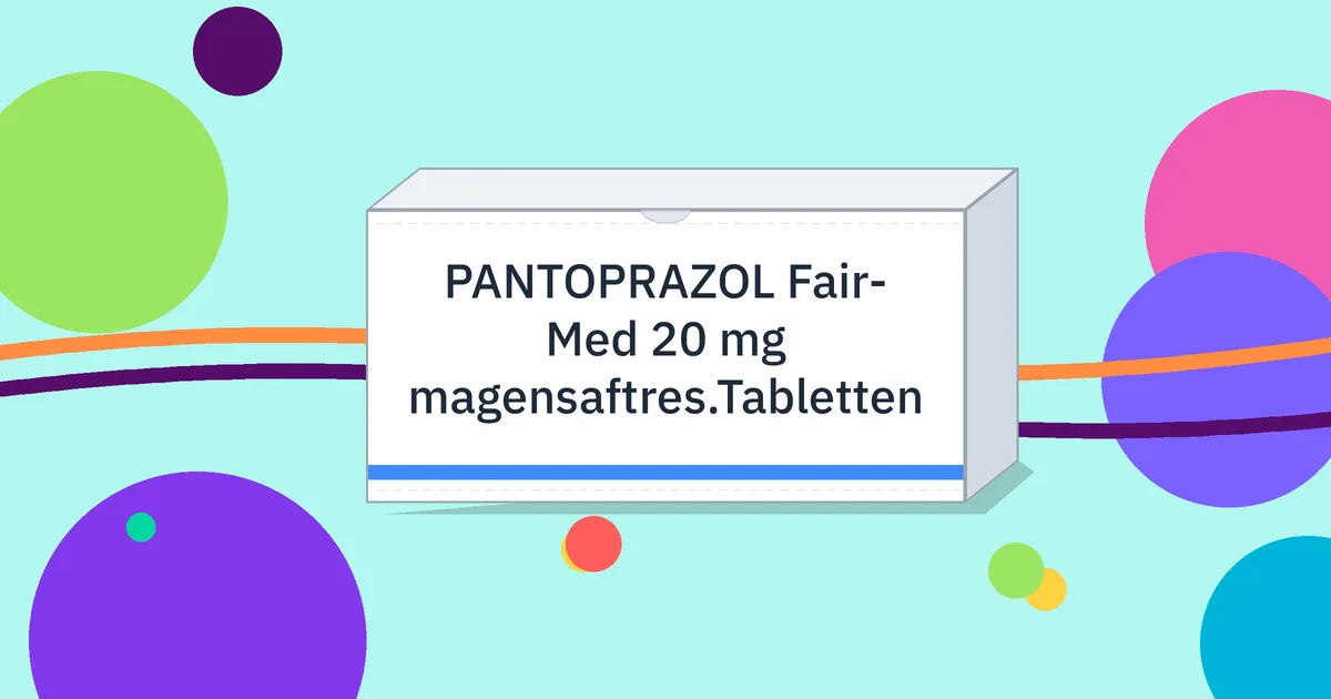 Symbolbild: Packung mit der Aufschrift PANTOPRAZOL Fair-Med 20 mg magensaftres.Tabletten (PZN 15243228) – Verfügbarkeit und Bezug in Apotheken in Frankfurt am Main