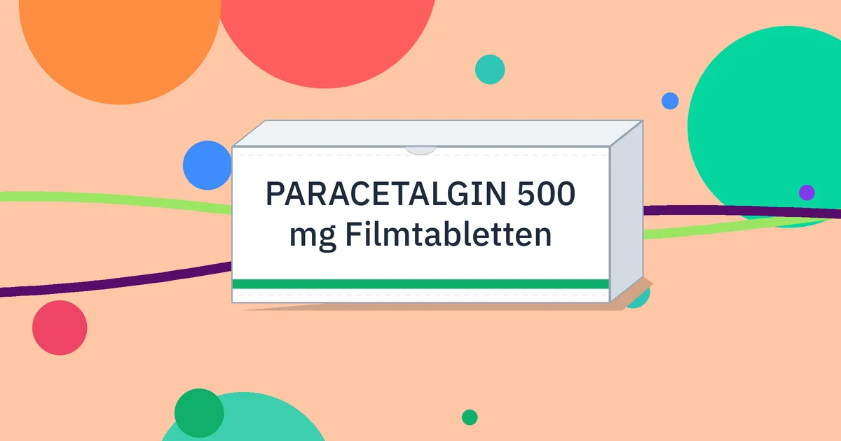 Symbolbild: Packung mit der Aufschrift PARACETALGIN 500 mg Filmtabletten (PZN 16730456) – Verfügbarkeit und Bezug in Apotheken in Frankfurt am Main