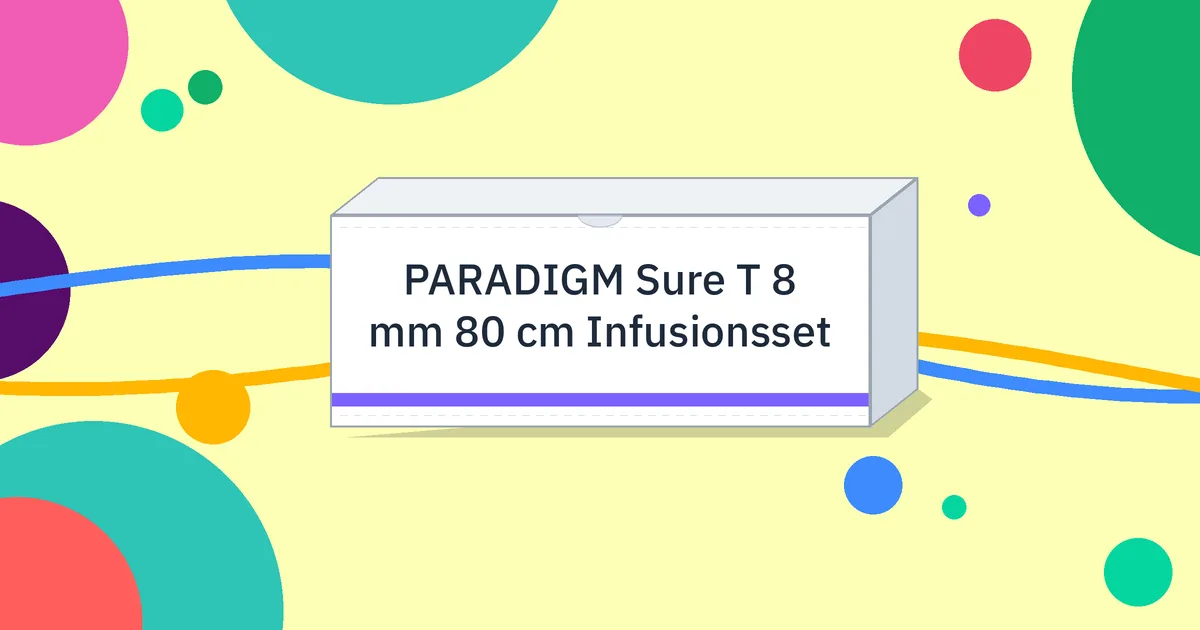 Symbolbild: Packung mit der Aufschrift PARADIGM Sure T 8 mm 80 cm Infusionsset (PZN 00550976) – Verfügbarkeit und Bezug in Apotheken in Frankfurt am Main