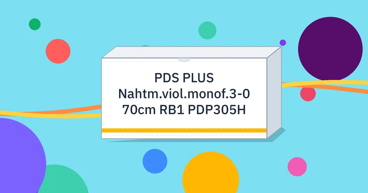 Symbolbild: Packung mit der Aufschrift PDS PLUS Nahtm.viol.monof.3-0 70cm RB1 PDP305H (PZN 20173688) – Verfügbarkeit und Bezug in Apotheken in Frankfurt am Main