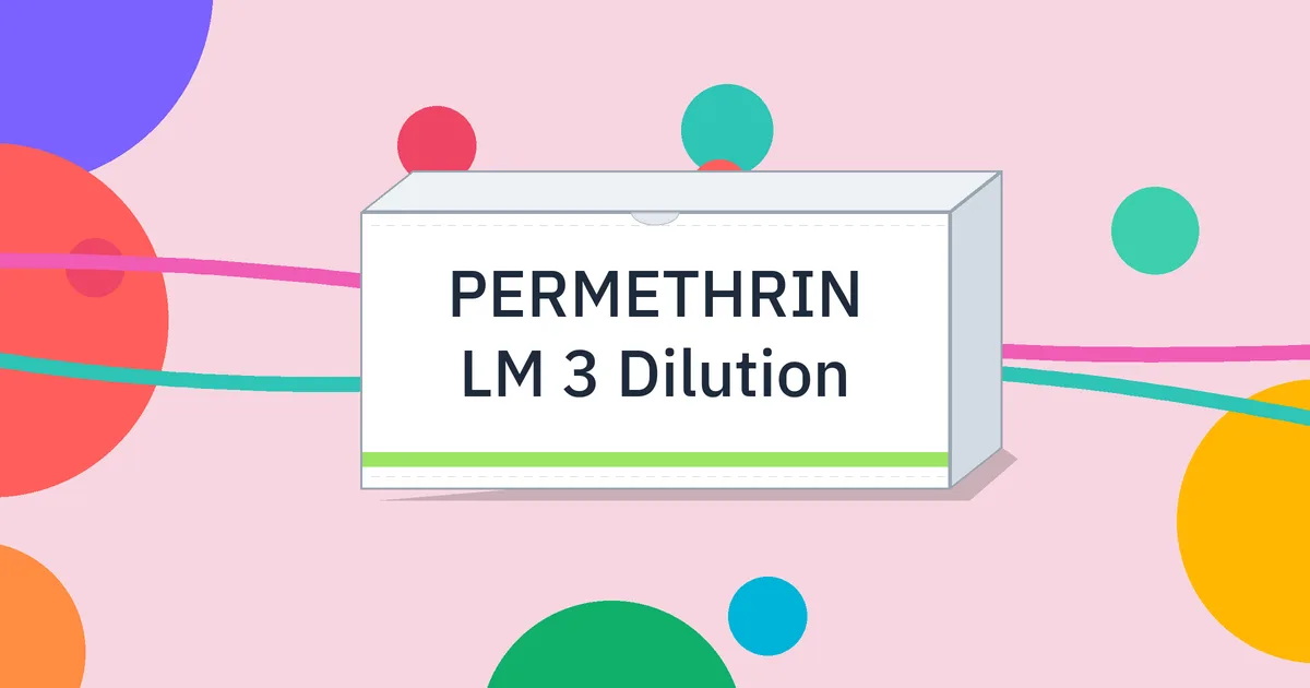 Symbolbild: Packung mit der Aufschrift PERMETHRIN LM 3 Dilution (PZN 13635438) – Verfügbarkeit und Bezug in Apotheken in Frankfurt am Main
