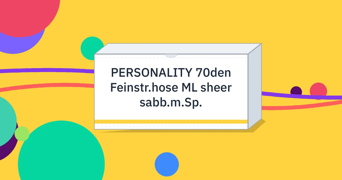 Symbolbild: Packung mit der Aufschrift PERSONALITY 70den Feinstr.hose ML sheer sabb.m.Sp. (PZN 16189258) – Verfügbarkeit und Bezug in Apotheken in Frankfurt am Main