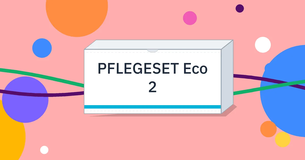 Symbolbild: Packung mit der Aufschrift PFLEGESET Eco 2 (PZN 11129116) – Verfügbarkeit und Bezug in Apotheken in Frankfurt am Main