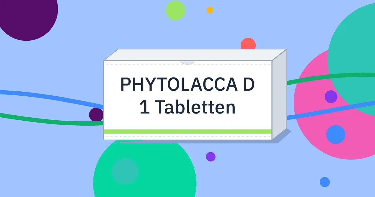 Symbolbild: Packung mit der Aufschrift PHYTOLACCA D 1 Tabletten (PZN 00979099) – Verfügbarkeit und Bezug in Apotheken in Frankfurt am Main