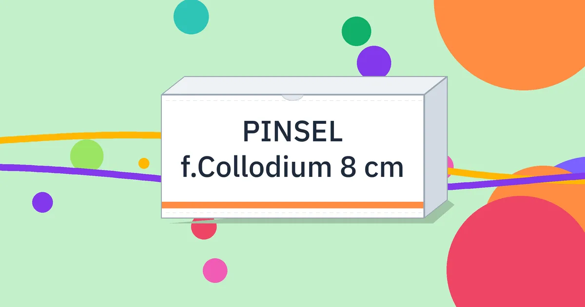 Symbolbild: Packung mit der Aufschrift PINSEL f.Collodium 8 cm (PZN 01734945) – Verfügbarkeit und Bezug in Apotheken in Frankfurt am Main