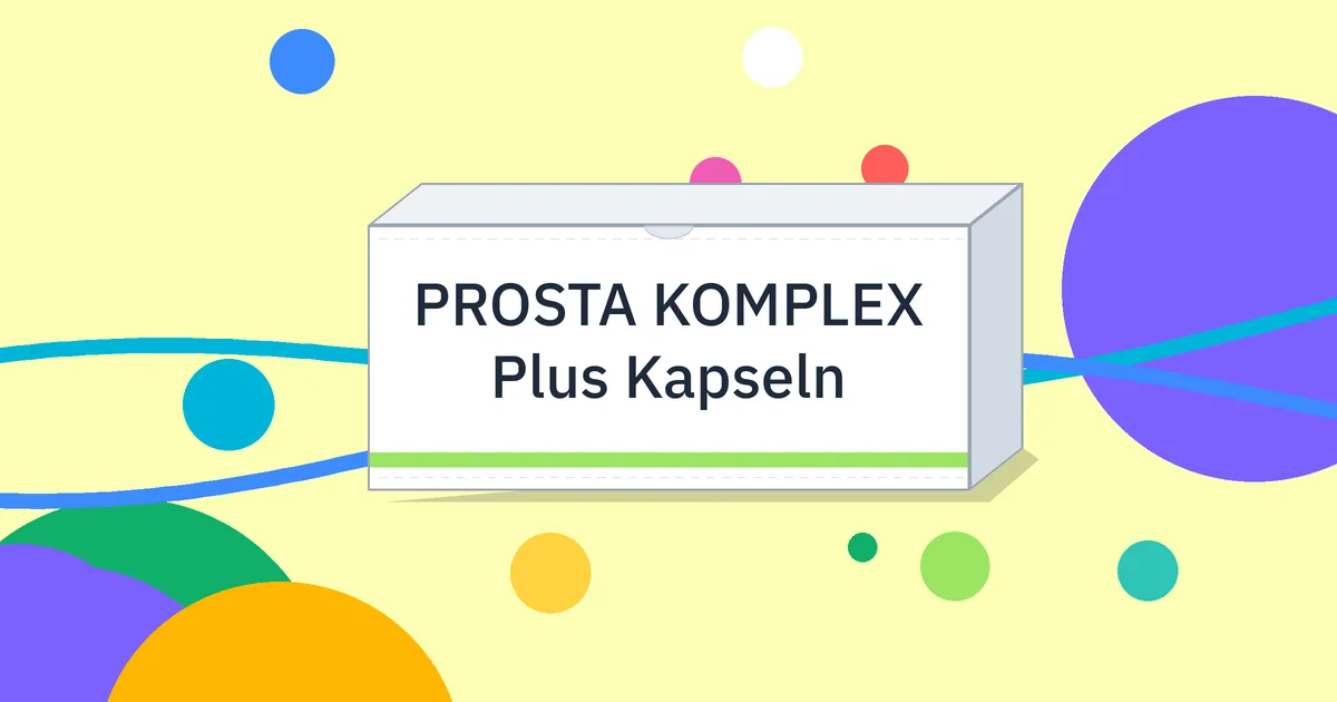 Symbolbild: Packung mit der Aufschrift PROSTA KOMPLEX Plus Kapseln (PZN 19223719) – Verfügbarkeit und Bezug in Apotheken in Frankfurt am Main
