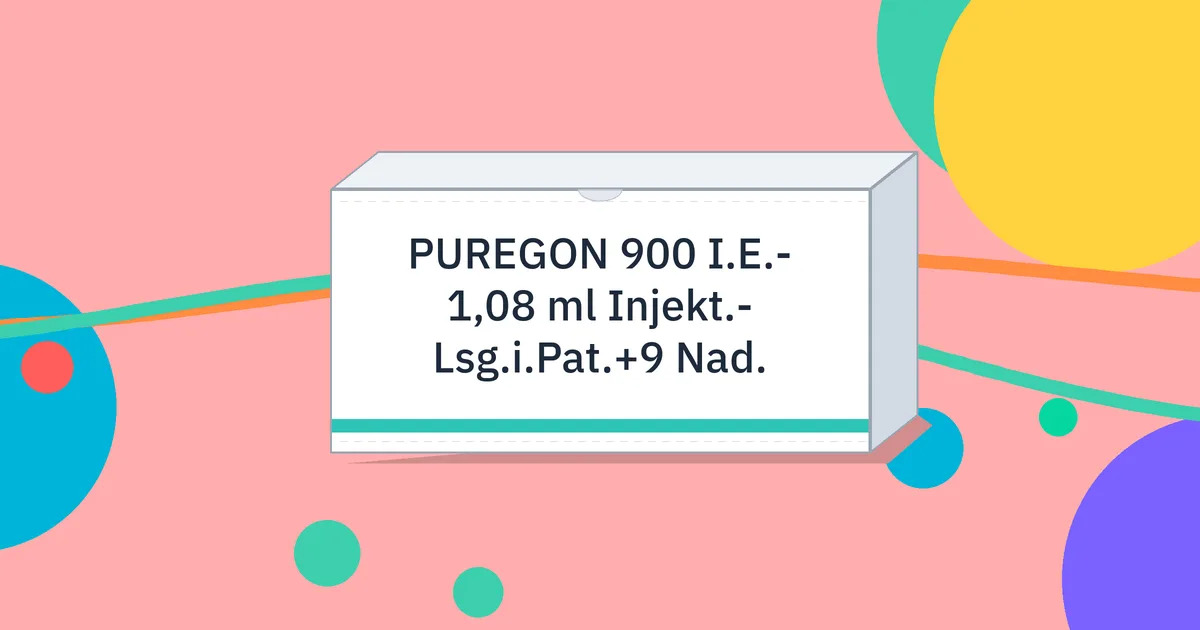 Symbolbild: Packung mit der Aufschrift PUREGON 900 I.E.-1,08 ml Injekt.-Lsg.i.Pat.+9 Nad. (PZN 15612683) – Verfügbarkeit und Bezug in Apotheken in Frankfurt am Main