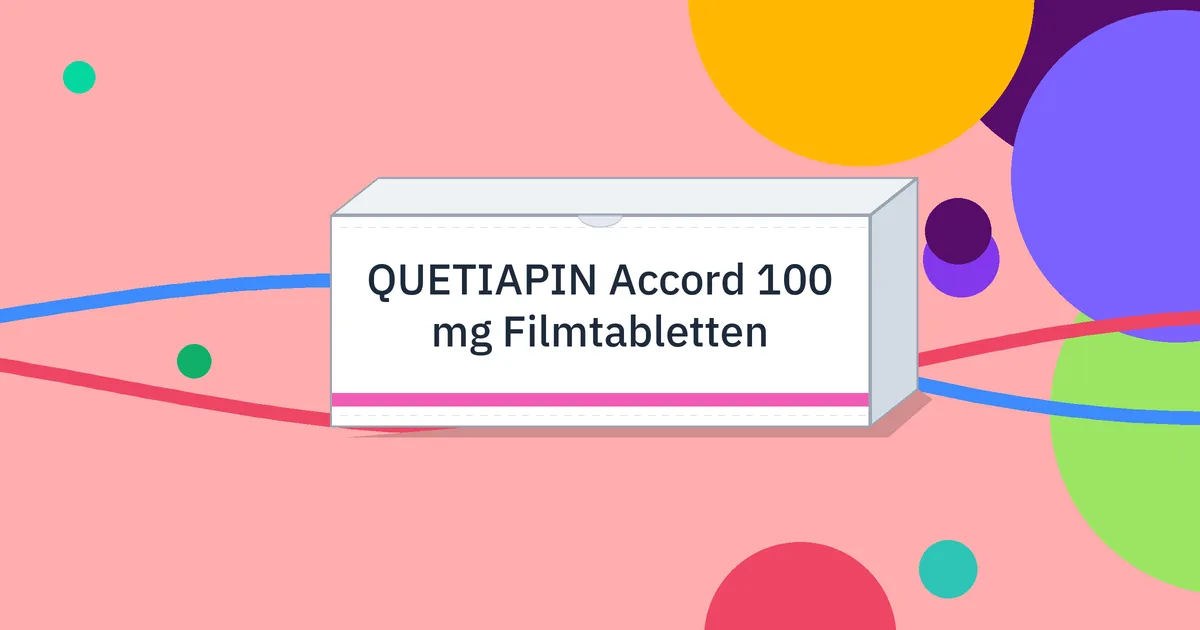 Symbolbild: Packung mit der Aufschrift QUETIAPIN Accord 100 mg Filmtabletten (PZN 13722812) – Verfügbarkeit und Bezug in Apotheken in Frankfurt am Main
