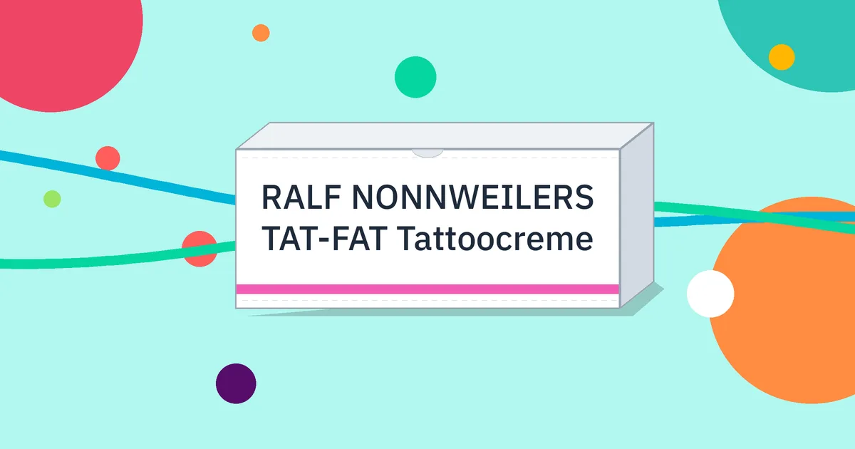 Symbolbild: Packung mit der Aufschrift RALF NONNWEILERS TAT-FAT Tattoocreme (PZN 19848158) – Verfügbarkeit und Bezug in Apotheken in Frankfurt am Main