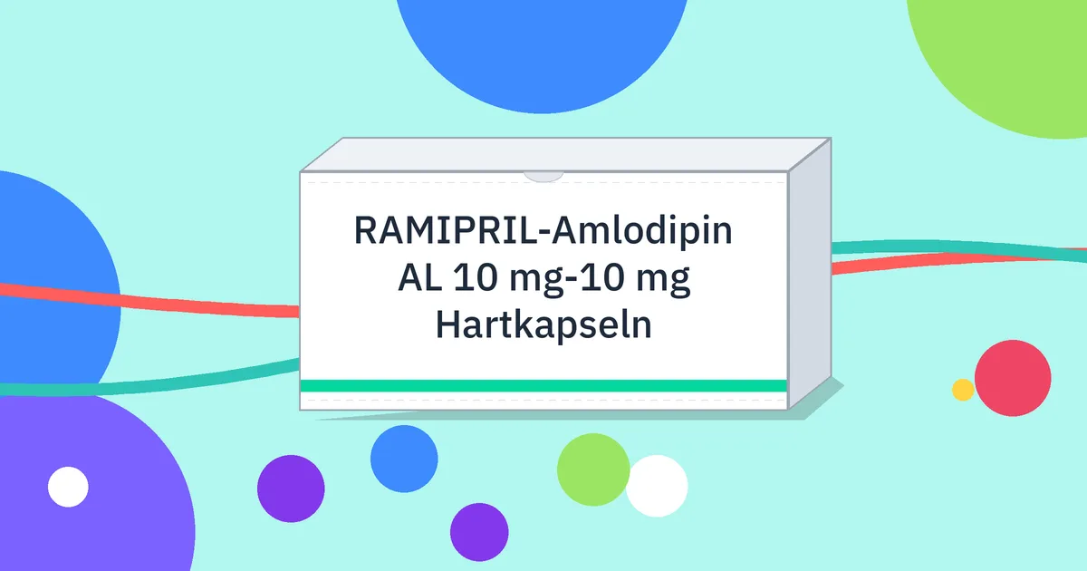 Symbolbild: Packung mit der Aufschrift RAMIPRIL-Amlodipin AL 10 mg-10 mg Hartkapseln (PZN 15563594) – Verfügbarkeit und Bezug in Apotheken in Frankfurt am Main