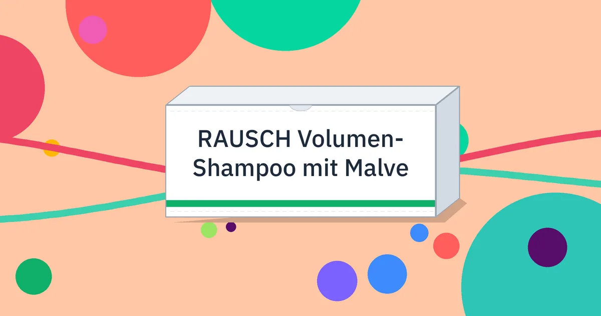 Symbolbild: Packung mit der Aufschrift RAUSCH Volumen-Shampoo mit Malve (PZN 18742280) – Verfügbarkeit und Bezug in Apotheken in Frankfurt am Main
