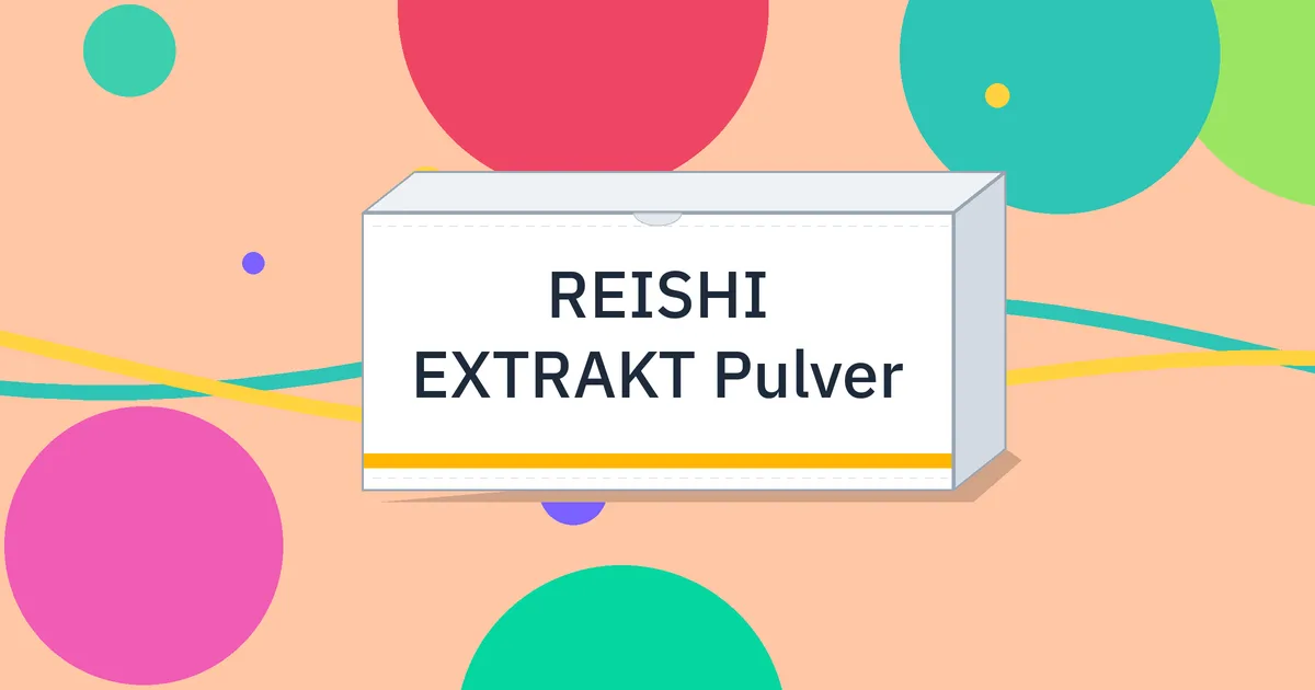 Symbolbild: Packung mit der Aufschrift REISHI EXTRAKT Pulver (PZN 10230988) – Verfügbarkeit und Bezug in Apotheken in Frankfurt am Main