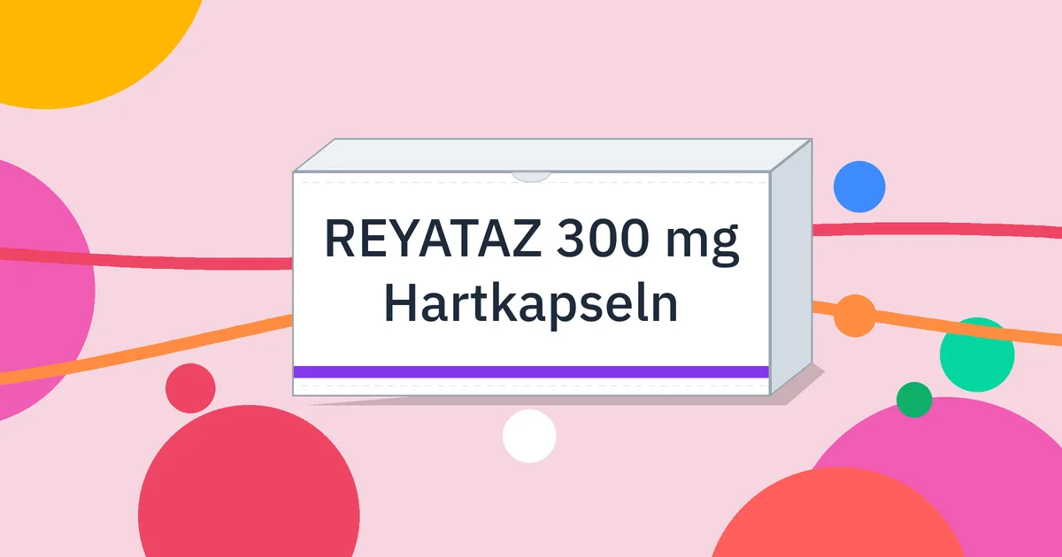 Symbolbild: Packung mit der Aufschrift REYATAZ 300 mg Hartkapseln (PZN 09638767) – Verfügbarkeit und Bezug in Apotheken in Frankfurt am Main
