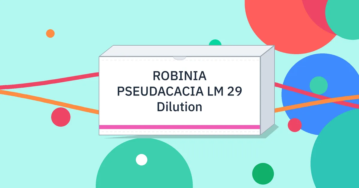 Symbolbild: Packung mit der Aufschrift ROBINIA PSEUDACACIA LM 29 Dilution (PZN 13055126) – Verfügbarkeit und Bezug in Apotheken in Frankfurt am Main