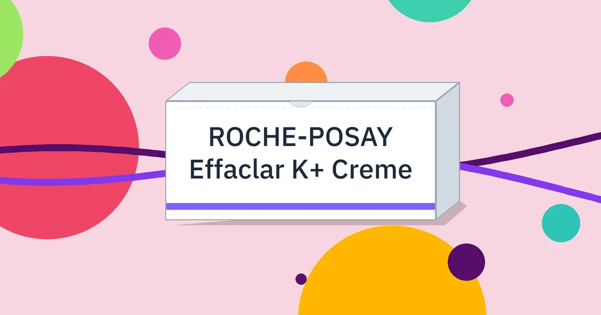 Symbolbild: Packung mit der Aufschrift ROCHE-POSAY Effaclar K+ Creme (PZN 14348623) – Verfügbarkeit und Bezug in Apotheken in Frankfurt am Main