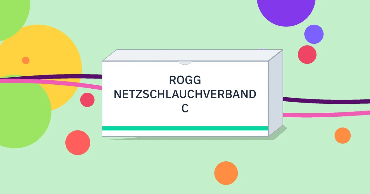 Symbolbild: Packung mit der Aufschrift ROGG NETZSCHLAUCHVERBAND C (PZN 07221626) – Verfügbarkeit und Bezug in Apotheken in Frankfurt am Main