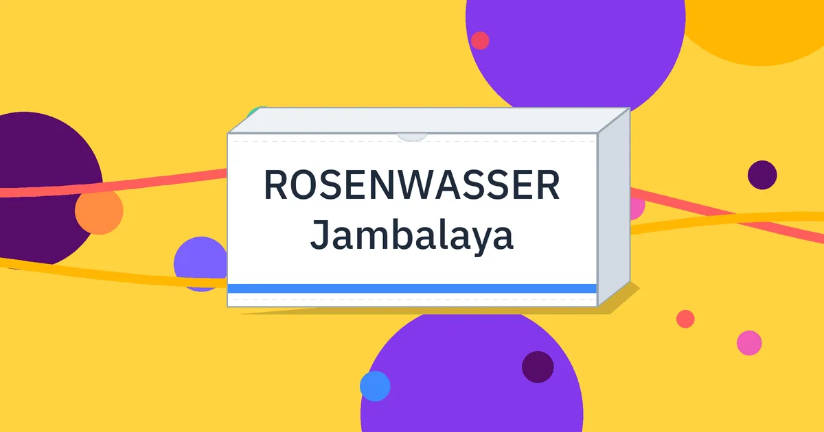 Symbolbild: Packung mit der Aufschrift ROSENWASSER Jambalaya (PZN 18676347) – Verfügbarkeit und Bezug in Apotheken in Frankfurt am Main