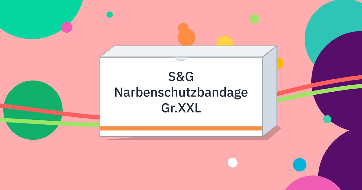 Symbolbild: Packung mit der Aufschrift S&G Narbenschutzbandage Gr.XXL (PZN 05044657) – Verfügbarkeit und Bezug in Apotheken in Frankfurt am Main