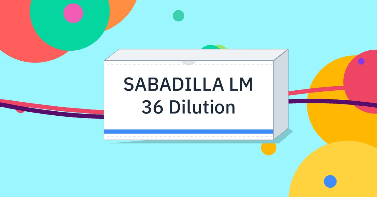 Symbolbild: Packung mit der Aufschrift SABADILLA LM 36 Dilution (PZN 13174753) – Verfügbarkeit und Bezug in Apotheken in Frankfurt am Main