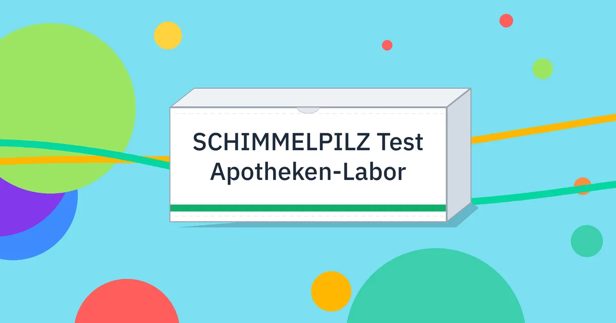 Symbolbild: Packung mit der Aufschrift SCHIMMELPILZ Test Apotheken-Labor (PZN 00287007) – Verfügbarkeit und Bezug in Apotheken in Frankfurt am Main
