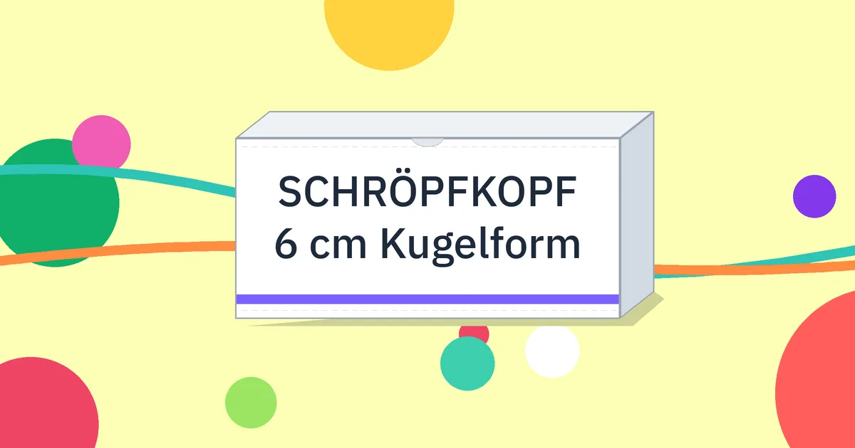 Symbolbild: Packung mit der Aufschrift SCHRÖPFKOPF 6 cm Kugelform (PZN 03138087) – Verfügbarkeit und Bezug in Apotheken in Frankfurt am Main